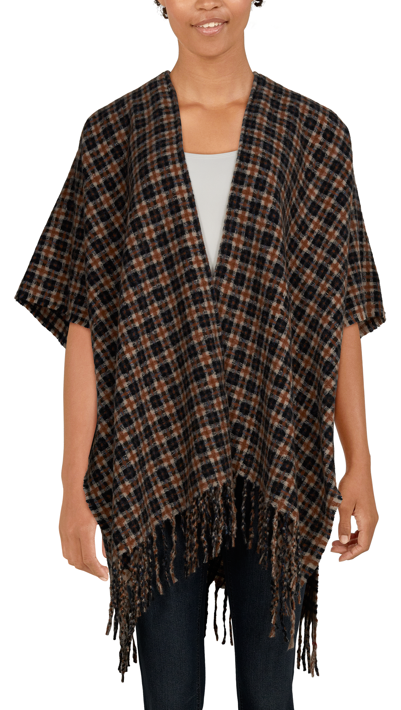 Natural Reflections Tortoise Plaid Ruana | Bass Pro Shops